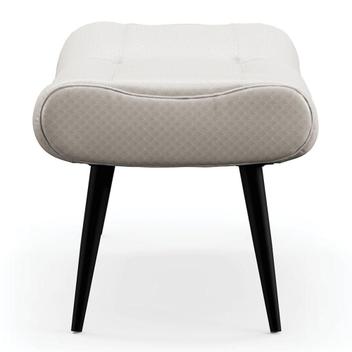 Kit 2 Puffs Decorativos Para Sala De Estar Pés Palito Lord Facto Prata ...