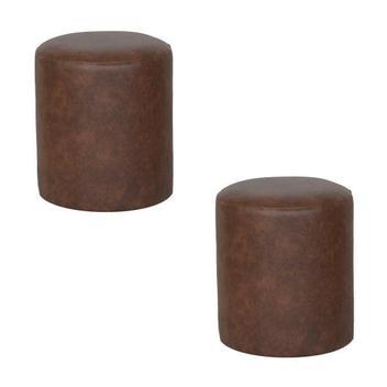 kit 2 Puffs Round Nobre Caramelo - Stay Puff - Puffs - Magazine Luiza