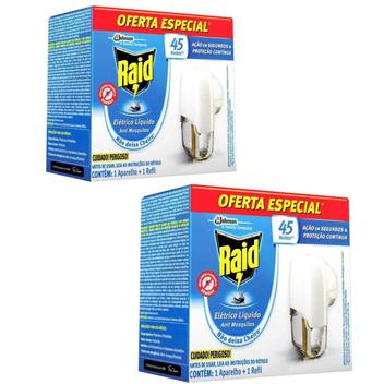 Kit 2 Raid Repelente Anti Mosquito Aparelho+1 Refil 32,9 ml - SCJohnson ...