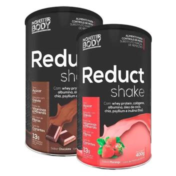 Kit 2 Reduct Shake Sabor de Morango e Chocolate Com Whey Protein ...