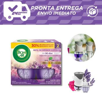 Kit 2 Refil Difusor Elétrico Lavanda E Gerânio Air Wick Bom Ar 16ml ...