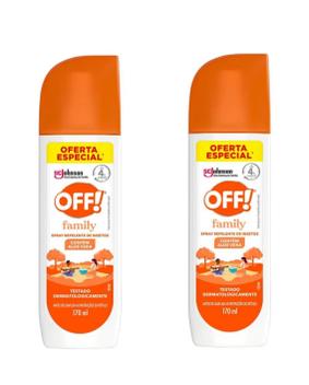 Kit 2 Repelente De Insetos Off Family Spray Não Oleoso 170ml ...