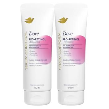 Kit 2 Sérum Corporal Dove Pró Retinol Firmador Deo Hidratante 180ml ...