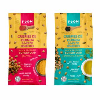 Kit 2 Snacks Crispies de Quinoa Flow: Spirulina, Páprica - Flow Foods ...