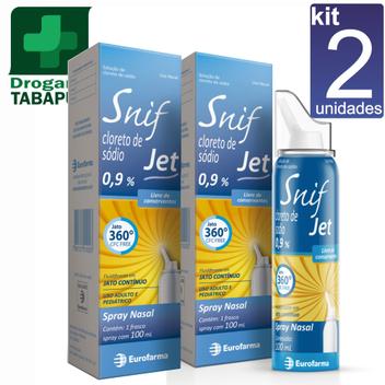 kit 2 Snif Jet Cloreto de Sódio 0,9% 100ml Descongestionante Nasal ...