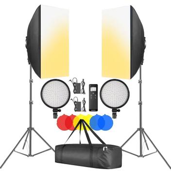 Kit 2 Softbox Led 48w Dimmer Bicolor Foto E Vídeo Neewer Com Controle ...