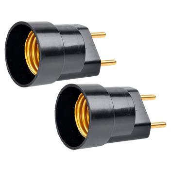 Kit 2 Soquete de pino para lâmpada E27 bocal de tomada suporta lâmpada até 150w - Ilumi ...