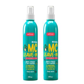 Kit 2 Spray Anti-Frizz Protetor Térmico Mc Leave-In D-pantenol Soft Hair Crush 290ml ...