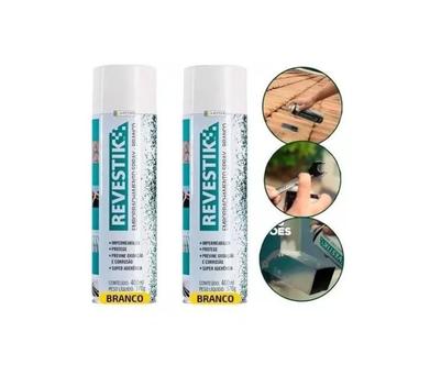 Kit 2 Spray Branco Borracha Líquida Impermeabilizante veda 400g - TBR ...