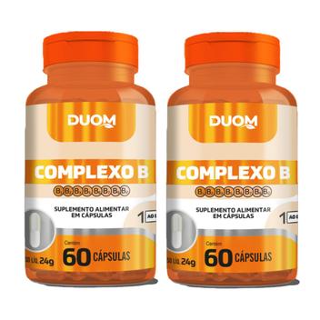 Kit 2 Suplemento Alimentar Vitamina Complexo B 60 Cps Duom - Complexo B ...