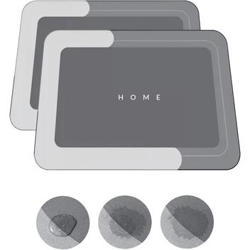 Kit 2 Tapetes Mágico Para Banheiro Antiderrapante Absorvente Anti ...