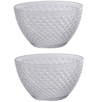 Kit 2 Tigelas Bowl Plástico Transparente 800 ML Luxxor 1145 Paramount ...