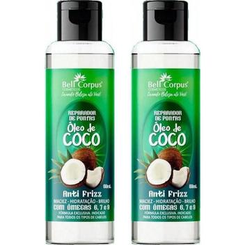 Kit 2 Tratamento Capilar Reparador De Pontas Óleo De Coco - Bell Corpus ...