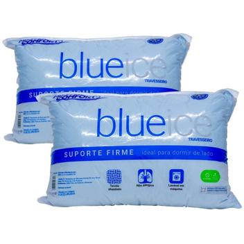 Kit 2 Travesseiros Blue Ice Master Comfort Suporte Firme - Travesseiro ...
