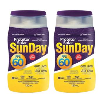 Kit 2 und Protetor Solar Sunday Fps60 120ml - Protetor Solar - Magazine ...