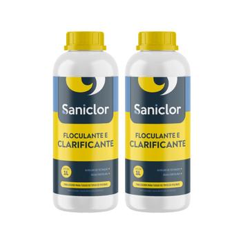 Kit 2 unidades-clarificante & floculante para piscina 1 litro saniclor ...