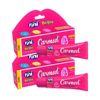 Kit 2 Unidades Hidratante Labial Carmed Fini Beijos com Cor Efeito ...
