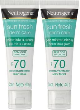 Kit 2 Unidades Protetor Solar Facial Neutrogena Sun Fresh Derm Care ...