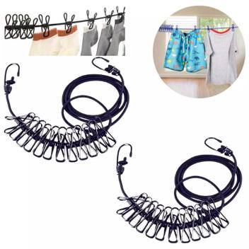 Kit 2 Varais Acessórios Para Pendurar Roupa Secar Varanda Casa - Flex ...