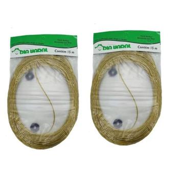 kit 2 varal cabo de aço corda revestida forte resistente anti ferrugem ...