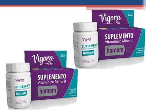Kit 2 Vigora Plus Homem com 60 Cápsulas - Prati - Multivitamínico ...