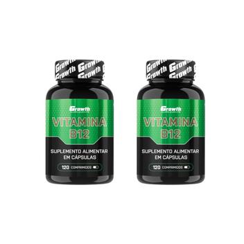 Kit 2 Vitamina B12 com 120 cápsulas - Growth Supplements - Kit de ...