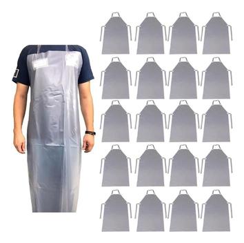 Kit 20 Avental De Vinil Pvc Transparente 1,20x0,70 Brascamp - Avental ...