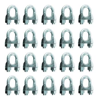 Kit 20 Clips Grampo para Cabo de Aço Pesado 3/8 Polegadas - Starfer ...