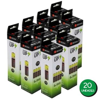 Kit 20 Pilhas Palito Aaa Caixa C/ 60 Unidades Revenda Segma - Pilhas ...
