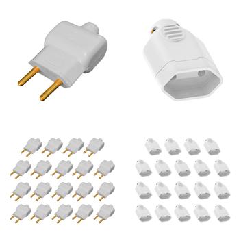 Kit 20 Plug Pino Macho 10a 2P com Tomada Femea 10 2P Ilumi - Plugs e ...