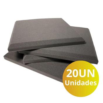 Kit 20 Unidades Espuma Anti Chamas Bloqueador Acústico - Armazém Das ...
