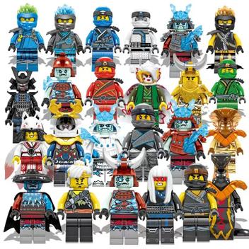 Kit 24 bonecos ninjago ninjas jay kai lloyd sensei blocos de montar ...