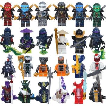 Kit 24 bonecos ninjago ninjas lloyd kai sensei jay blocos de montar ...