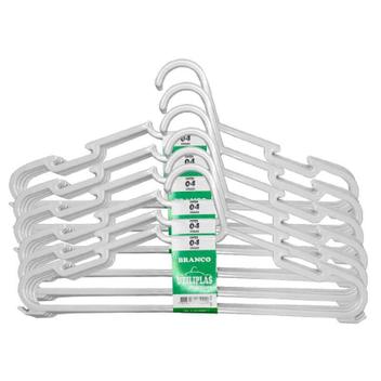 Kit 24 Cabides Branco Adulto Para Loja Guarda Roupa Closet - FX ...