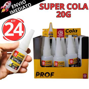 Kit 24 Cola Super Cola Instantânea 20G Multiuso Cola Cerâmica Silicone Madeira Vidro Artefatos ...
