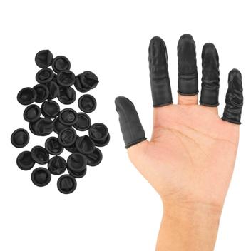 Kit 25 Dedeira Látex Preta Manicure Cozinha Multiuso Luva de Dedo ...