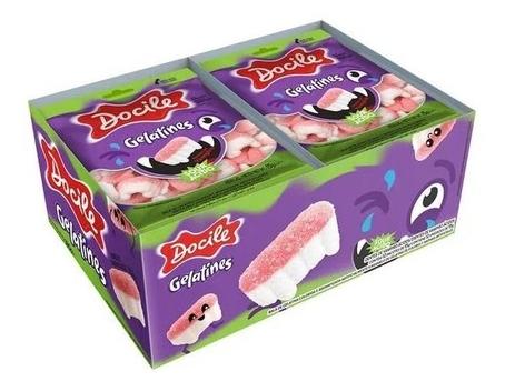 Kit 2cxs Bala Gelatina Halloween Dentes Monstro 24un Lembrancinha ...