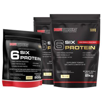 Kit 2X 6 Six Protein 2Kg + 1X 6 Six Protein 900G - Bodybuilders - Whey ...