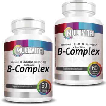 Kit 2X B-Complex Vitaminas Do Complexo B 60 Cápsulas - Multivita ...