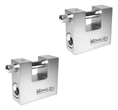 Kit 2X Cadeado Alta Segurança Latão 50Mm Inviolável 4 Chaves - Monaliza ...