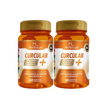 Kit 2x CURCULAB + MAGNESIO VITAMINA E 60 CAPSULAS 500MG A - HerboLab - Cloreto de Magnésio ...