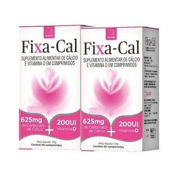 Kit 2x Fixa-Cal 625mg + 200UI C/90 Comprimidos - Quaris - Cálcio ...