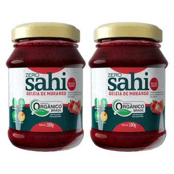 Kit 2X: Geleia De Morango Orgânica Zero Açúcar Sahi 180G - Geleia ...