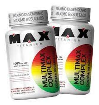 Kit 2x Multimax Complex 90 Caps Max Titanium - Multivitamínico ...