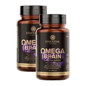Kit 2X: Ômega Brain Essential Nutrition 60 Cápsulas - Ômega 3 / Óleo de Peixe - Magazine Luiza