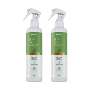 Kit 2x Skin Care Clean Vetnil 250ml - Antibiótico Pet - Magazine Luiza