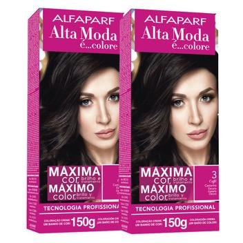Kit 2X Tintura Creme Altamoda Alfaparf Caffe 3 - Alta Moda - Tinta de ...