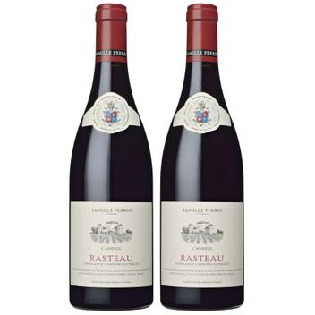 Kit 2x Vinhos Tintos Francês Famille Perrin Rasteau AOC L'Andéol Rouge ...