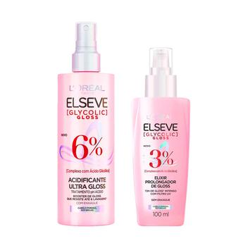 Kit 2x1 Elseve Glycolic Gloss Tratamento Capilar Ácido Glicólico ...