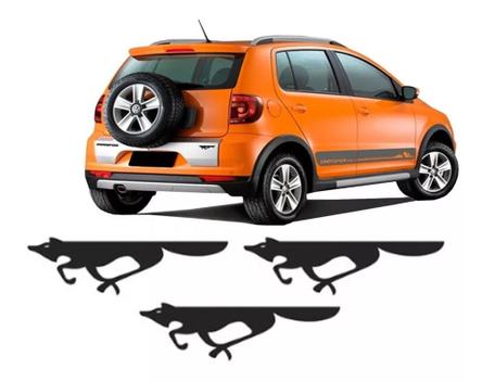 Kit 3 Adesivos Emblema Raposa Vw Fox Crossfox Spacefox - MRC - Emblemas ...